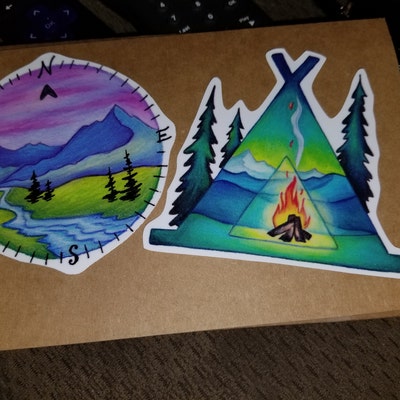Compass Sticker - Etsy