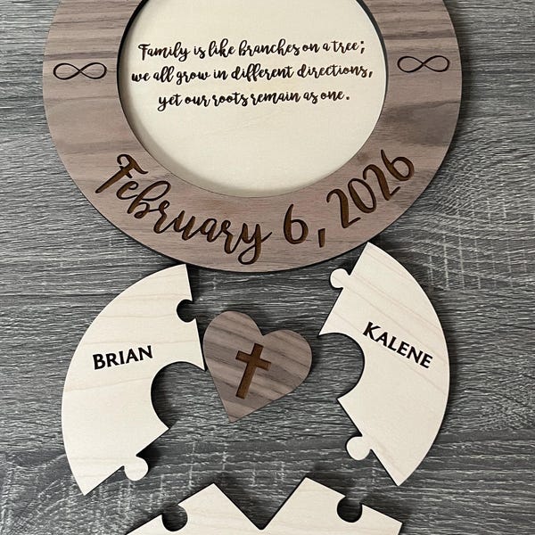 Unity Ceremony Puzzle - Blended Family Wedding Idea - Wood Sign With ...