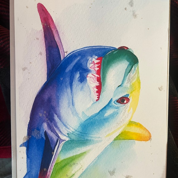 Watercolour on Wood Rainbow Ball Python Snake Print - Etsy