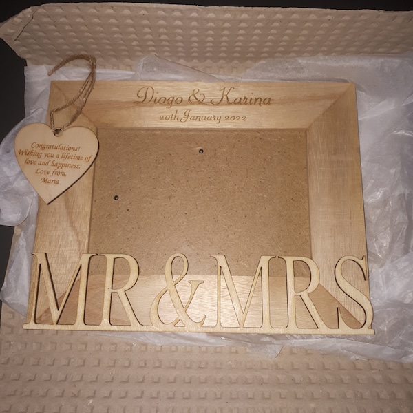 Personalised Wedding Papercut Frame, Bride & Groom Floating Effect ...