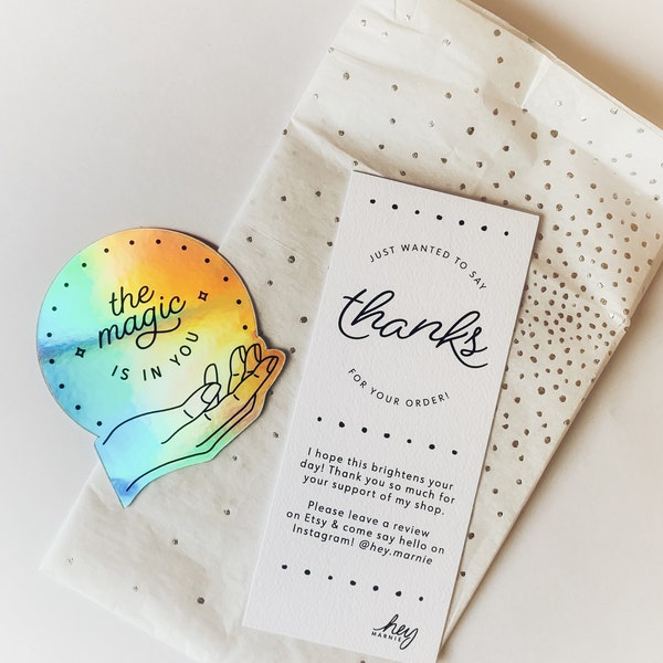 Holographic Sticker, the Magic is in You, Magic Stickers, Holographic ...