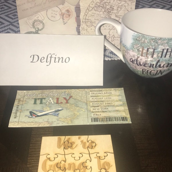 Surprise Trip Ticket Envelope | Printable Envelopes | Instant Digital ...