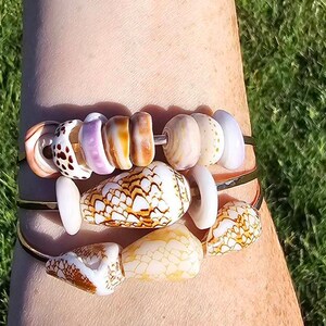 Custom Gold Hawaiian Shell Bangle, Shell Bangles, Made in Hawaii, Gifts ...