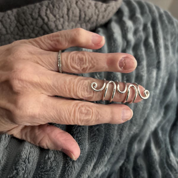 Arthritis Ring, 925 Sterling Silver Splint Ring for PIP or DIP Joints ...