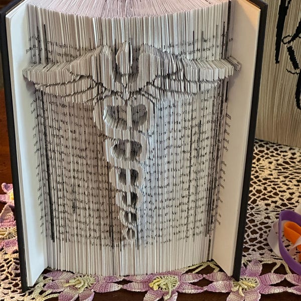 Medicine Symbol: Book Folding Pattern, Instruction DIY Folded Book Art ...