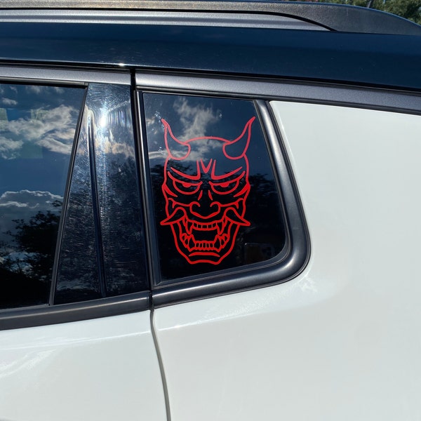 Hannya Mask Outline Vinyl Decal Sticker Oni Demon JDM Skull Japanese - Etsy