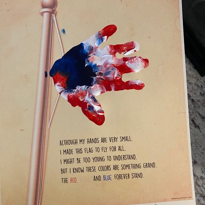 Flag Poem Handprint Art / 4th of July Independence Day / USA America ...