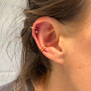 ASTM F136 Pear Star Titanium Conch Earring, Conch Labret, Internally ...