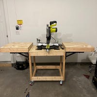 Mobile Miter Saw Table Plans, Miter Saw Station, Garage Work Bench ...