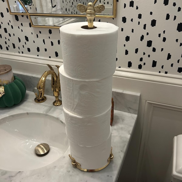 Brass Bee Toilet Roll Stand - Toilet Stand, Roll Holder, Towel Ring ...