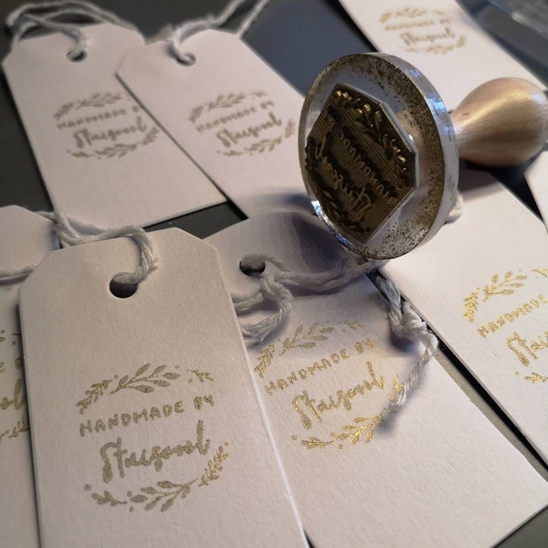 Personalised Handmade by Stamp | Botanical Handmade Stamp | Handmade ...
