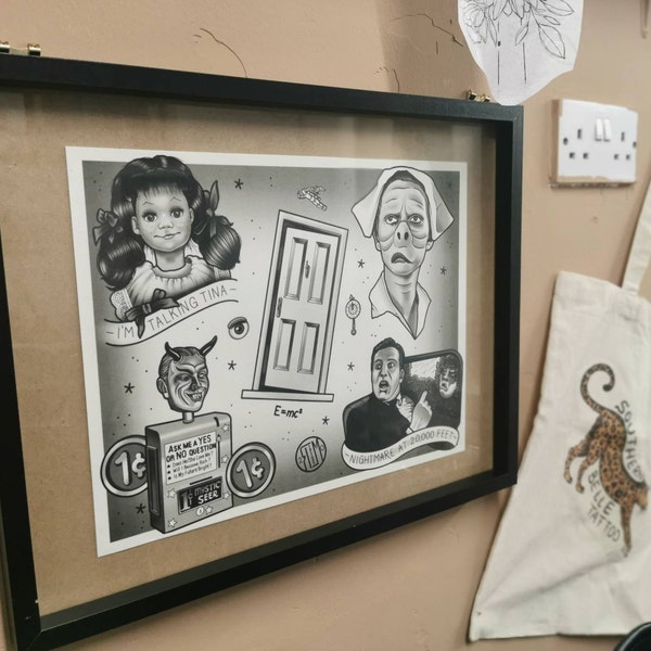 Print 11x14 "twilight Zone" Tattoo Flash - Etsy