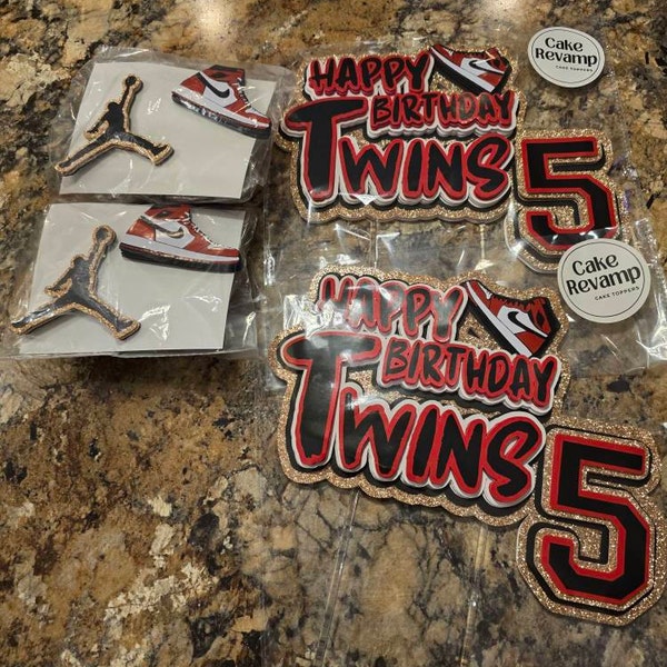 Jordan Air Basketball Personalized Cake Topper - Jordan Shoes - Shoe ...