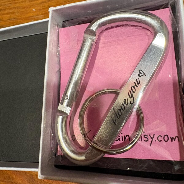 Personalized Carabiner - Engraved Anniversary Gift - Custom Black ...