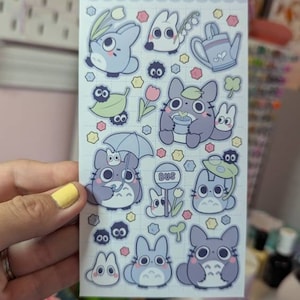 Grey Penguin Anime Girl Waterproof Vinyl Sticker Pack Laminated Kawaii ...
