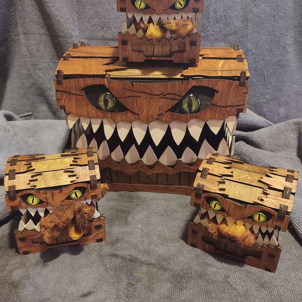 Mimic Chest Laser Cut Files: SVG, PDF, CDR (3-5mm) - Etsy