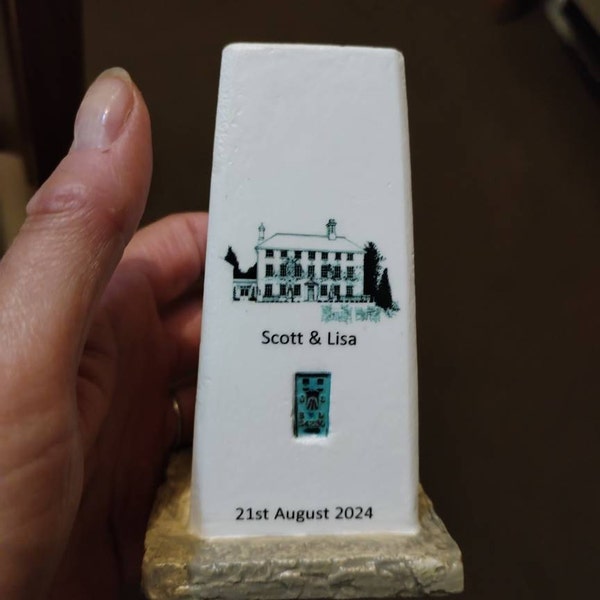 Personalised OS Trig Point Model - Plain White With Your Choice of Text ...