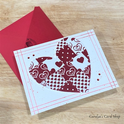 Printable Red Digital Papers With Polka Dots Hearts & Stripes - Etsy