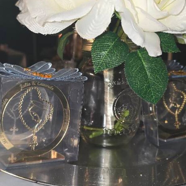 Quinceanera Acrylic Mirror Frame Favors, Mis 15 Rose Gold Photo Gift ...