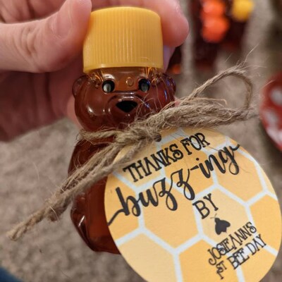 Thanks for Buzz-ing by First Bee Day Bee Party Favor Tags - Etsy
