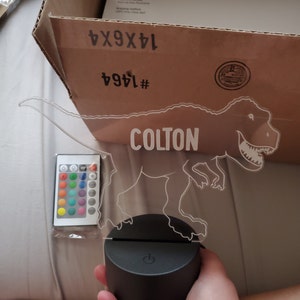 Personalized 3D Buck Acrylic Light up Sign With LED Base, Night Light ...