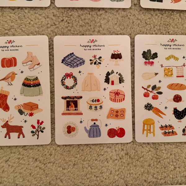 3 Matte Sticker Sheets, Sticker Pack, Sticker Bundle, Cute Stickers ...