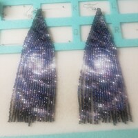 Aurora Borealis North Pole Seed Bead Fringe Earring Pattern, Northern ...