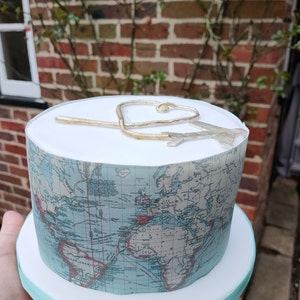 World Map Globe Trotter Edible Image Cake Wrap Icing Sheet - Etsy UK