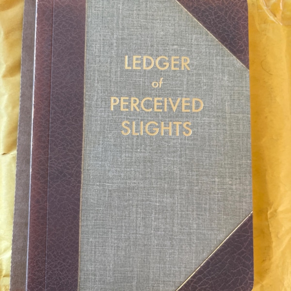 Ledger of Perceived Slights - JOURNAL - Humor - Gift - Etsy