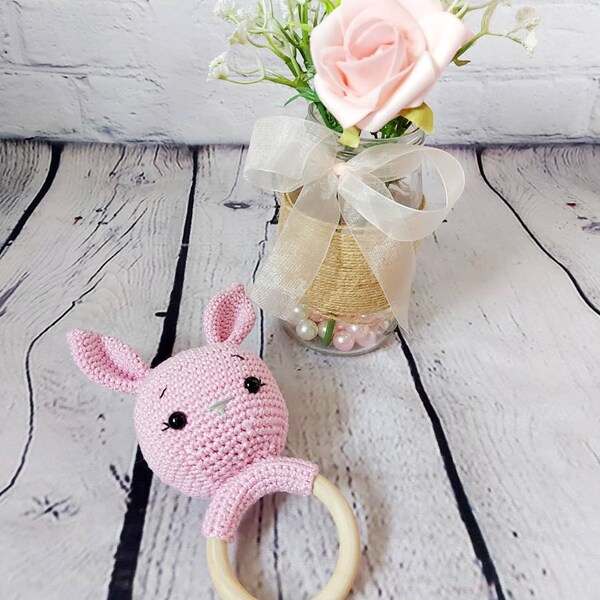 PATTERN ONLY: Bunny Rattle | Rabbit Rattle | Bunny Amigurumi Toy ...