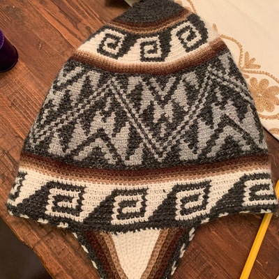 Alpaca Yarn Hand Crocheted Adult Chullo Hat - Etsy
