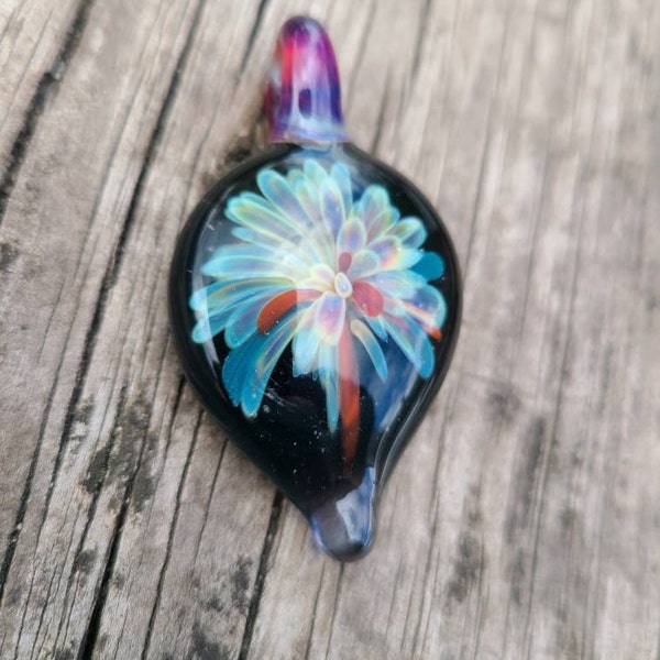 Striped Vortex Glass Marble, Red, Green, White, Dichroic With Abstract ...