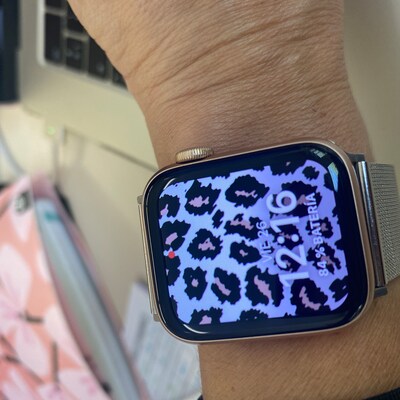 Animal Print Watch Wallpaper for Apple Watch, Leopard Print Watch Face ...