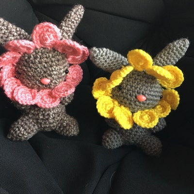 Crochet Flower Bunny Plushie PATTERN PDF - Etsy