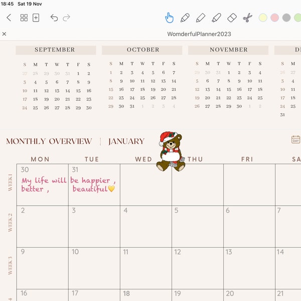 Printable Mini Calendar 2024 Mini Calendar 2024 3 X 3 - Etsy