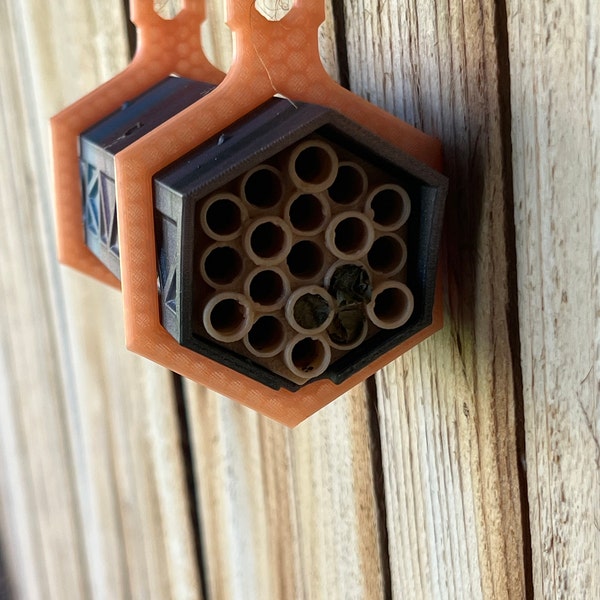 19 Tube Mason Bee House - the Cannon - Nontoxic Material - Etsy