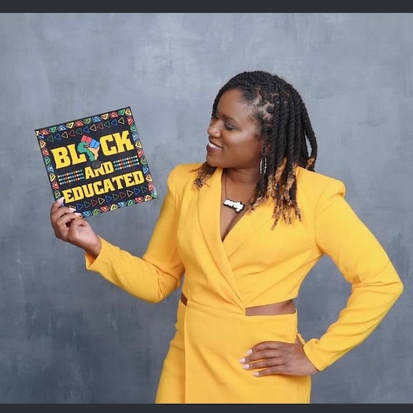 Black and Educated Graduation Cap Topper, African American Grad Cap ...