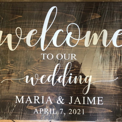 Wedding Welcome Sign Wood Welcome Wedding Sign Wood Welcome Sign Rustic ...