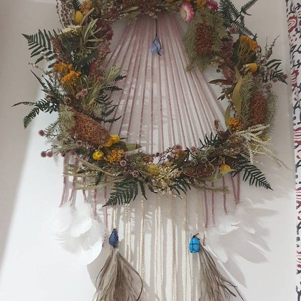 Dried Australian Native Floral Front Door Wreath Christmas Holidays ...