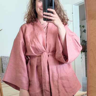 Linen Midi Dress. Linen Dress. Washed Linen Dress. Soft Linen V-neck ...