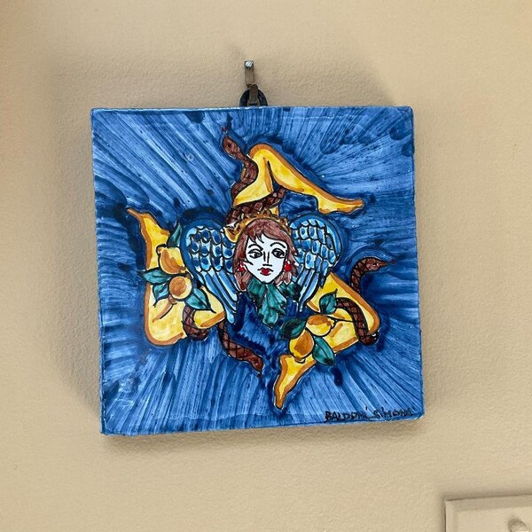 Set of 9 Sicilian Tiles, Tile Mosaic, Backsplash, Sicilian Decorations ...