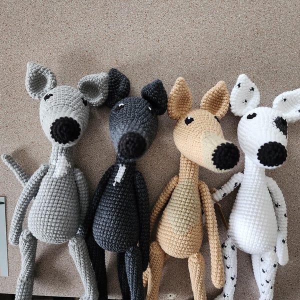Greyhound Plush, Whippet, Italian Greyhound, Stuffed Dog, Gift for Dog ...