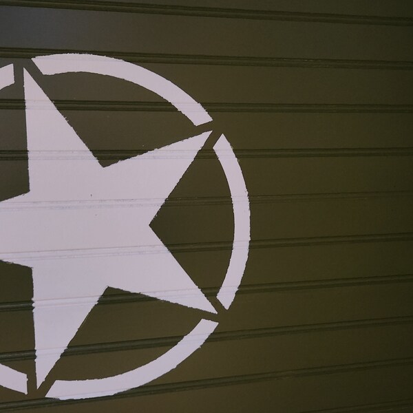Military Star Stencil - Army Star Stencil, Army Stencil, Military ...