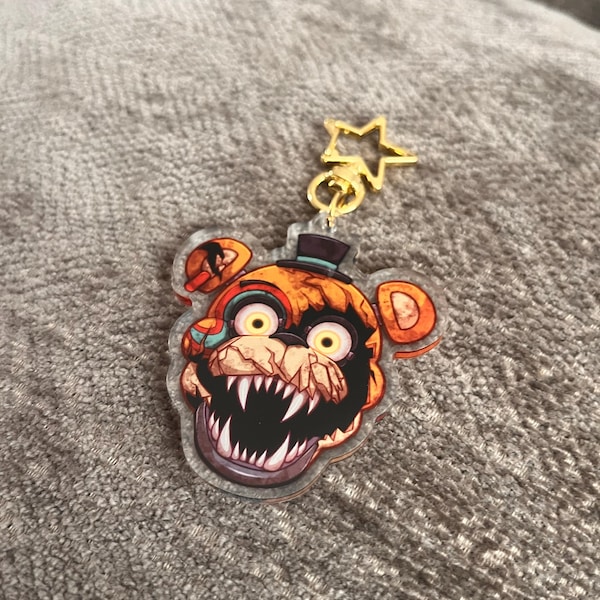 FNAF Keychains Freddy, Bonnie, Chica, Foxy 2.5 Double-sided Acrylic ...