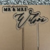 Custom Wedding Cake Topper, Last Name, Double Layer, neon Sign Style ...