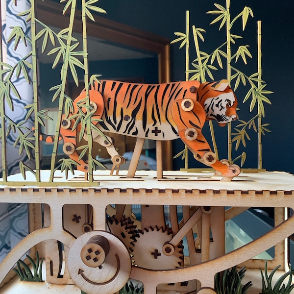 DIGITAL FILE - Walking Tiger Automata - Laser Cutter Files ...
