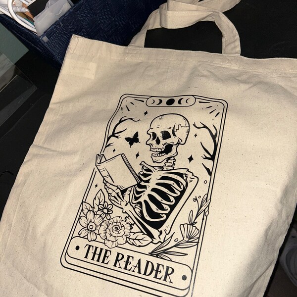 The Reader Tarot Card SVG, Skeleton Reading Svg, the Reader Svg, Book ...