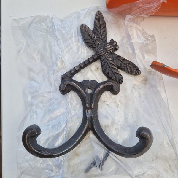 Georgian Vintage Hook Rustic Double Robe Hooks Old English SOLID BRASS Rope Edge Design Polished ...