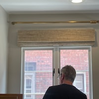 Brass-colored Curtain Rods, Metal Curtain Rods, One Piece Curtain Rods ...