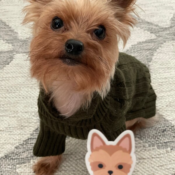 Shorthaired Yorkshire Terrier (yorkie) Dog Breed Waterproof Vinyl ...